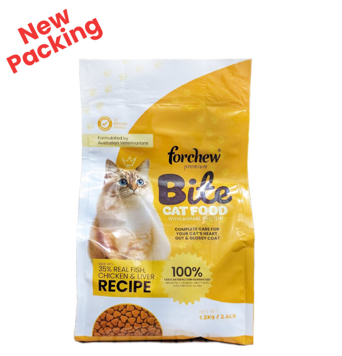 Try Pack Of Forchew Bite Cat Food 250g | Stronge & Shiny Hair With ...