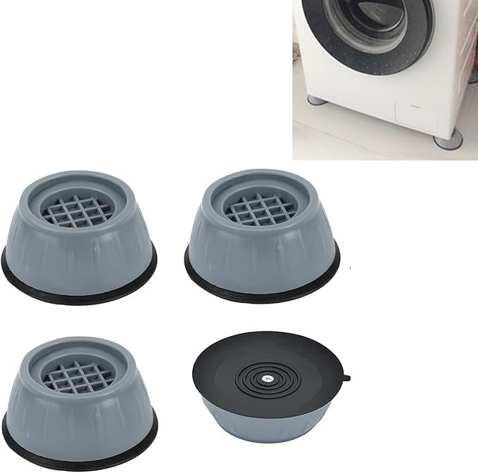 Pack of 4 Anti Vibration Washing Machine Feet Mats| Anti Slip Skid ...