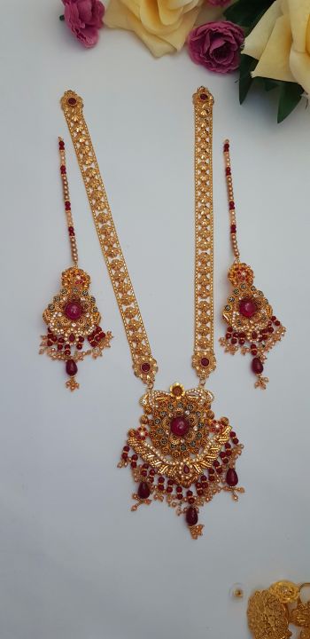 Bridal Luxury Handcrafted Malla Necklace Set | Daraz.pk