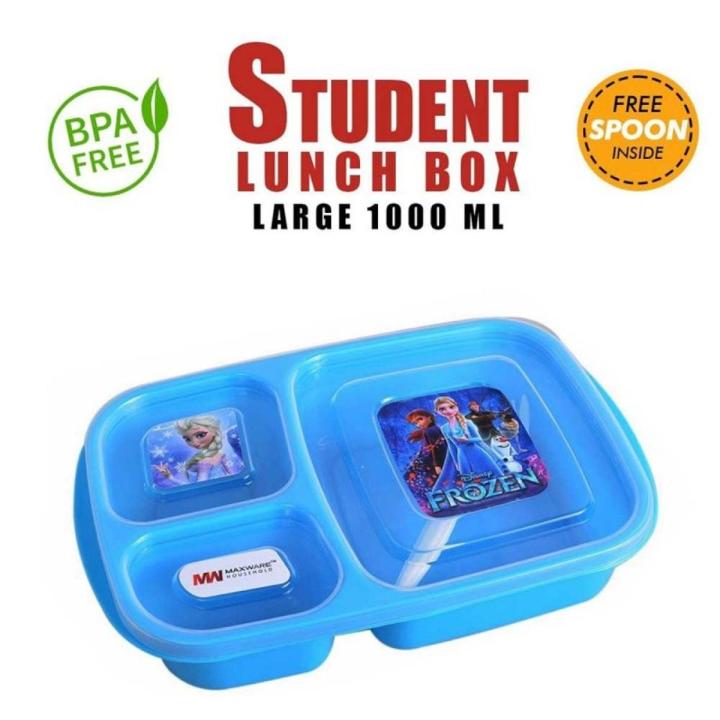 Student 3 Partition Lunch Box - 1000 ML | Daraz.pk