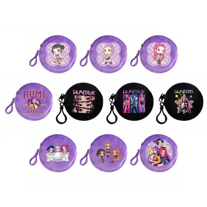 Kawaii Plush K-pop Demon Hunters Coin Purse Zipper Closure Cartoon ...