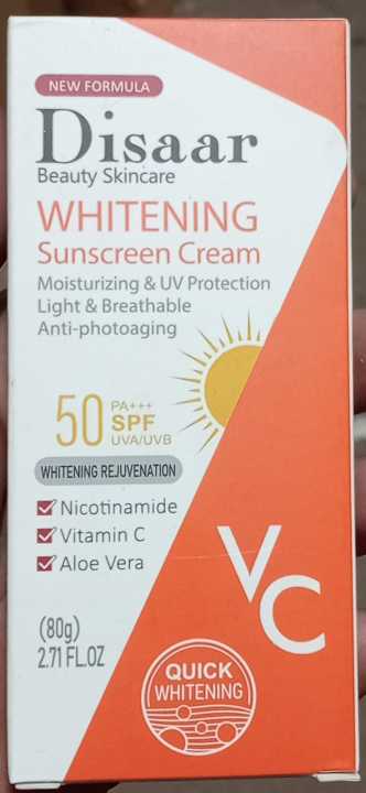Disaar Spf 50 Whitening Light & Breathable Sunblock Vitamin C Aloe Vera ...