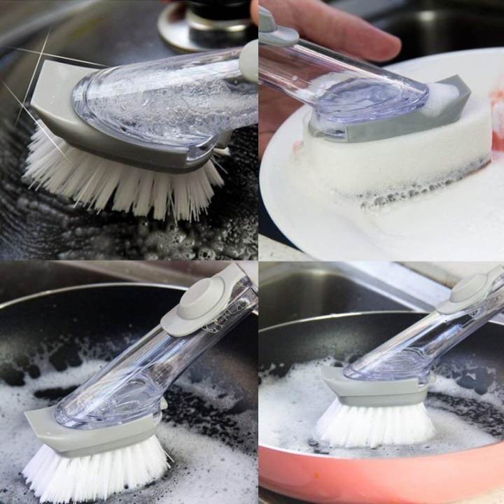 Handheld Cleaning Brush Kitchen Washing Tool With Sponge | Daraz.pk