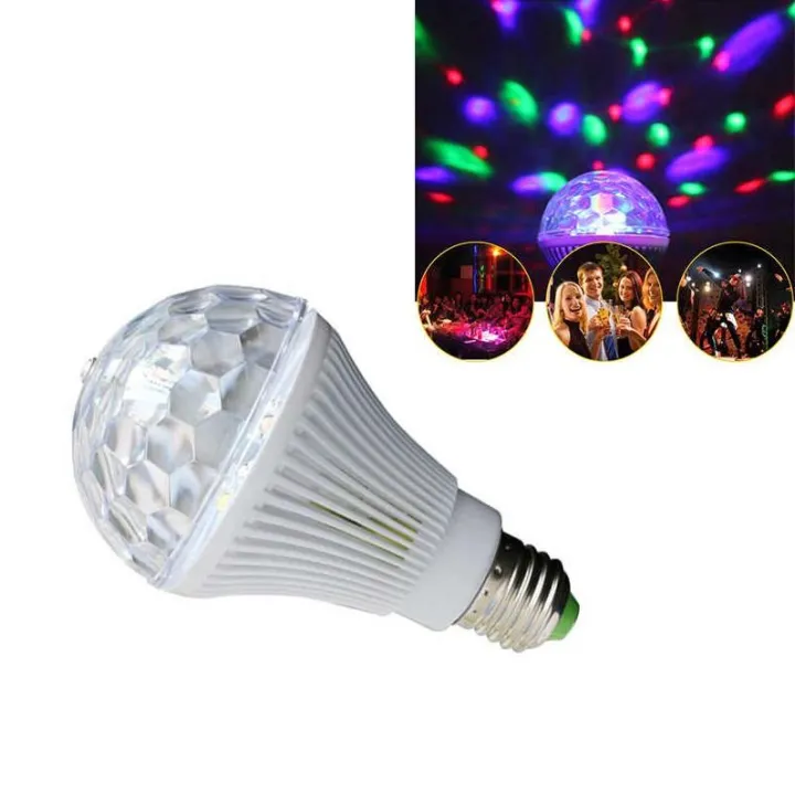 Auto Rotating E27 RGB Crystal Magic Ball Lumiere Sound Control Moving ...