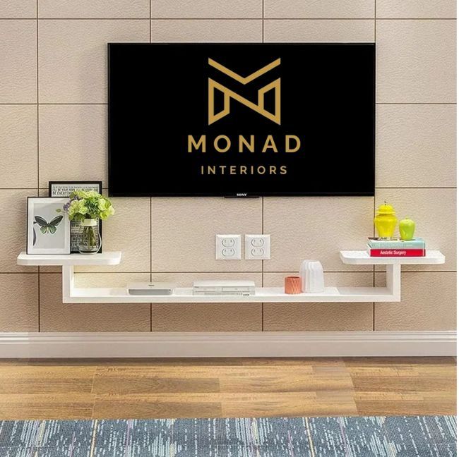 Monad Interiors - Floating Shelf | TV Shelf Wall Mount | Stylish TV ...