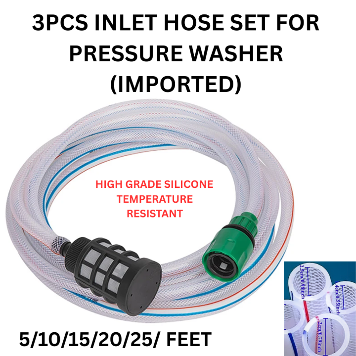 3 Pcs Bucket Suction Inlet Pipe Set For High Pressure Car Washer ( 1 ...