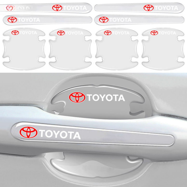 4/8Pcs Toyota Transparent Car Door Handle Protection Invisible Car Door ...