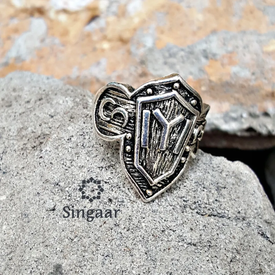 Silver IYI Ertugrul Kayi Tribe Ring for Boys Daraz.pk