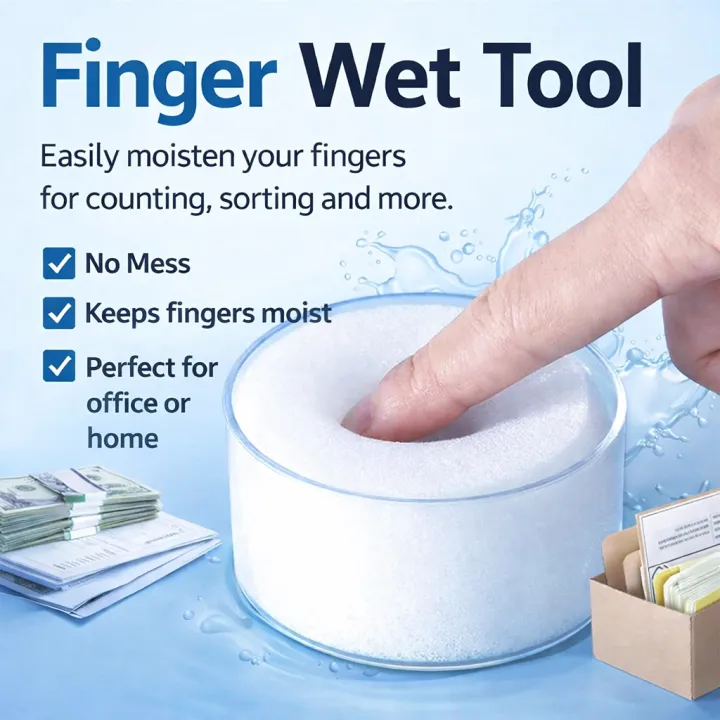 Finger Wet Tool / Sponge Damper for Counting Money – Pack of 1 Pcs ...