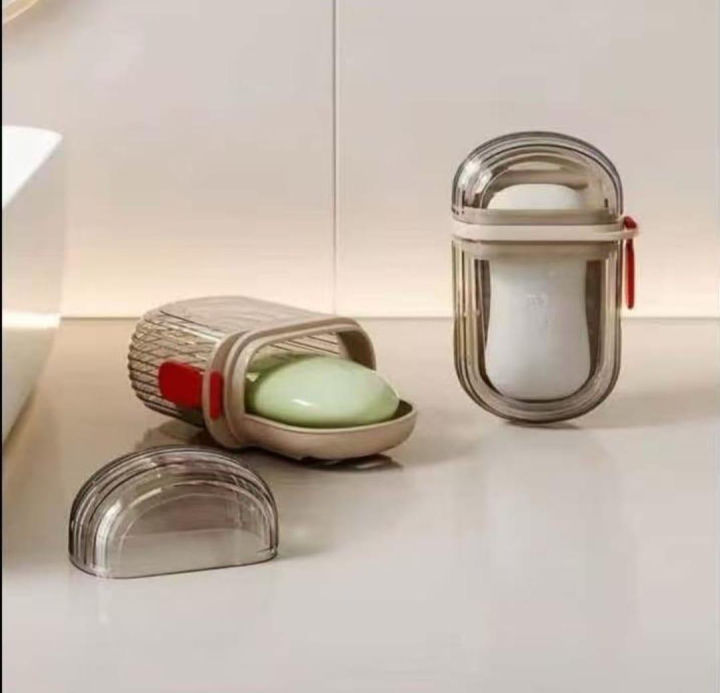 Plastic Soap Dish Travel Box Holder Container With Lid Durable Soap ...