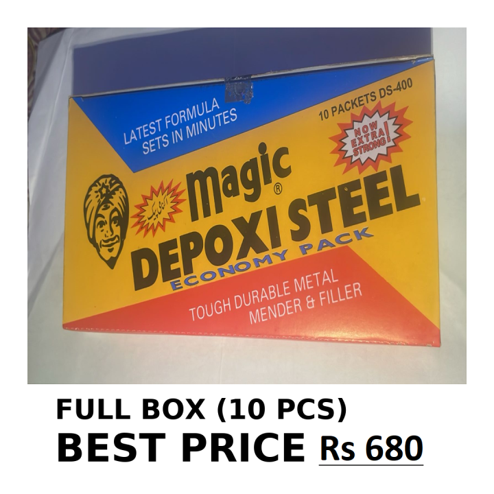 Magic Depoxi Steel Full Box | 10 Pieces per Box | Original Strong Epoxy ...
