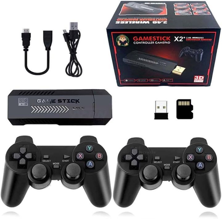 Game Stick X2 PLUS RETRO 32000+ Video Game 4K 3D HD Console Wireless ...