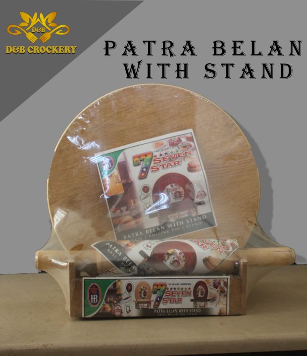 Round Roti Rolling Board patra Belan with stand. Wooden Made Chakla ...