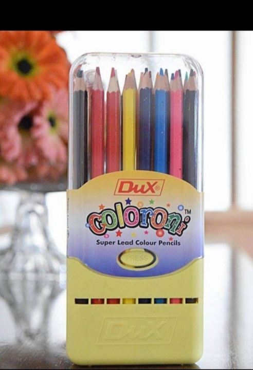 dux 24 color pencil full size \ large 24 color pencil \ school color ...