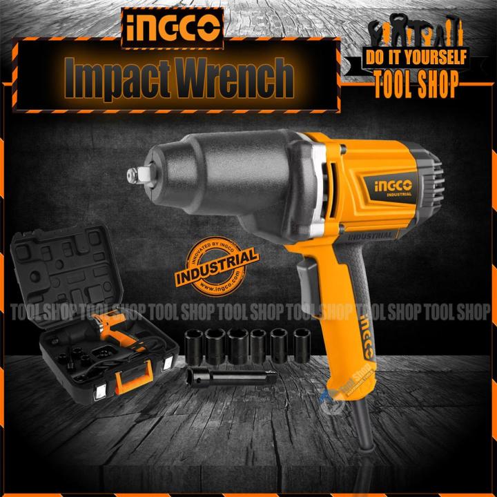 Ingco Electric Impact Wrench 1050W - With Socket 17, 18, 19, 21, 23 ...