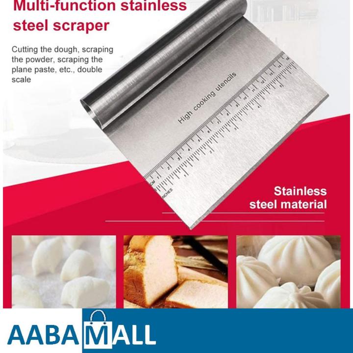 Dough Pastry Scraper/Cutter/Chopper Stainless Steel Mirror Polished ...