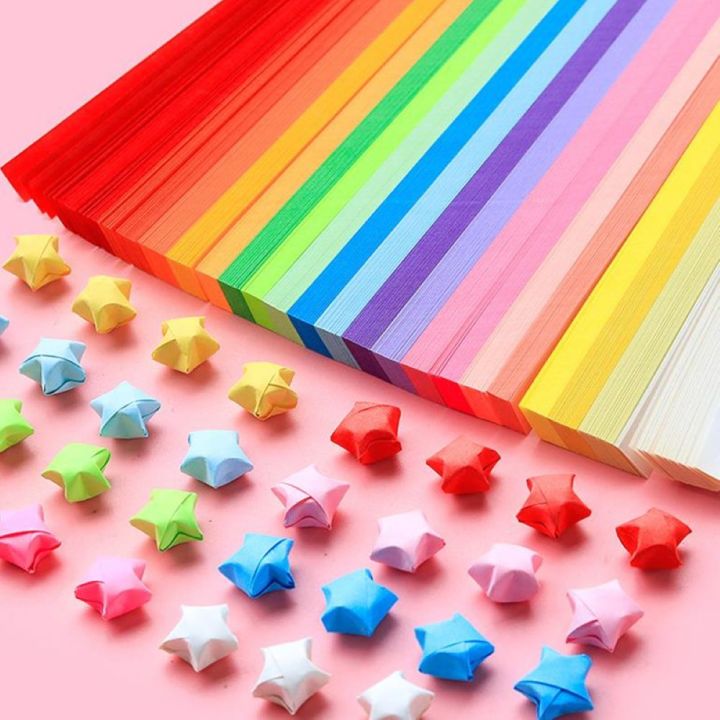 Simple Pattern Gift Sided Colorful Star Quilling Paper Strip Art Crafts ...