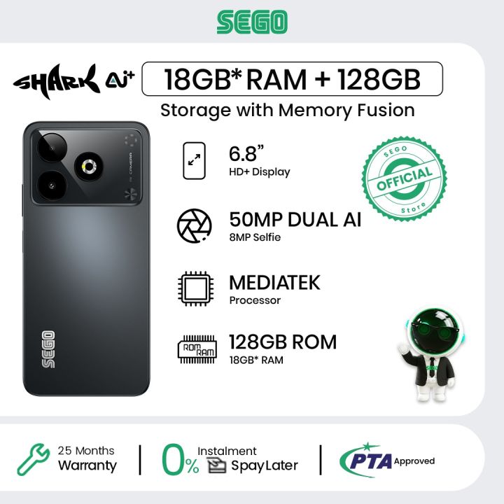 SEGO Shark Smartphone 6.8" HD+ 90Hz Display | 2.2GHz Octa-Core ...