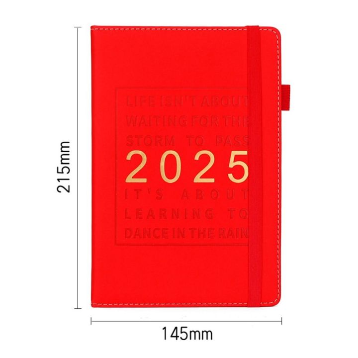 Portable A5 2025 Planner Notebook Leather Cover Diary Time Management ...