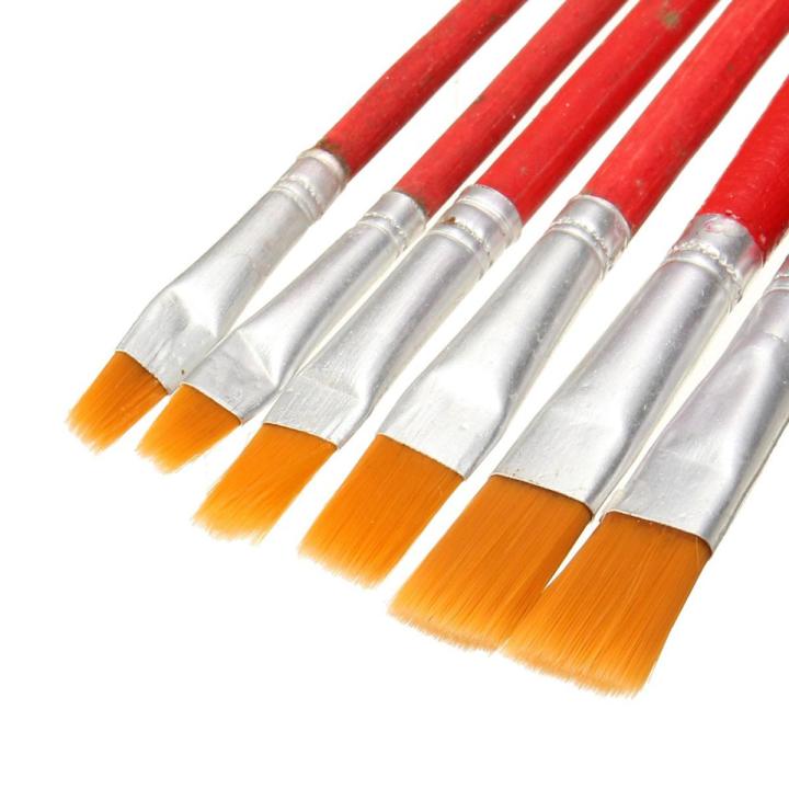 Packet of 6 Brushes / Artistic Paint Brush / Flat Brush / Imported ...