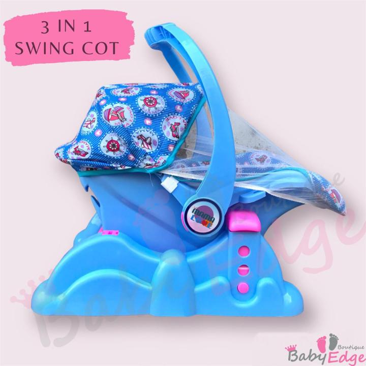 Mama Love Baby Carrier 3 in 1 Swing Carry Cot with Safety Mosquito Net ...