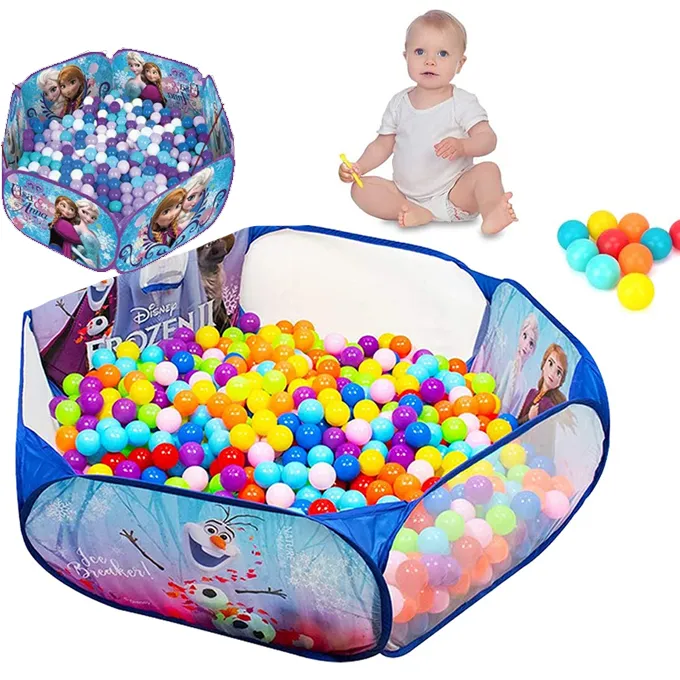 Frozen Ball Pit Pool Play Tent With 15 Soft plastic Balls multi color ...