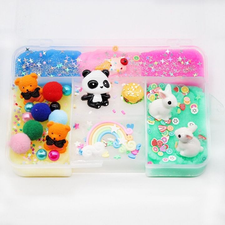 9 Color Panda & Rainbow Dream Five Slime Silk Mud Slime Kit – 315g ...