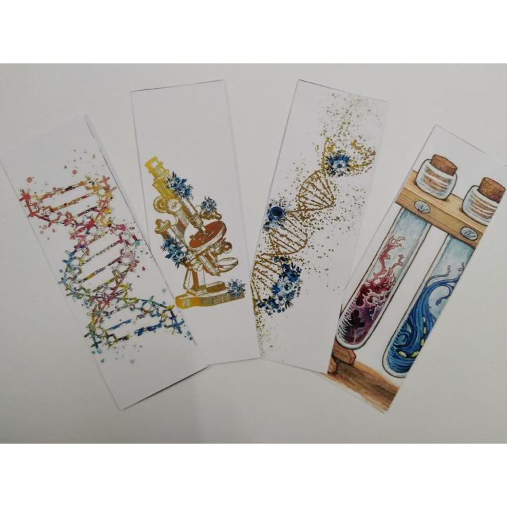 Bookmarks - Pack of 4 (for microbiology, biotechnology, molecular ...