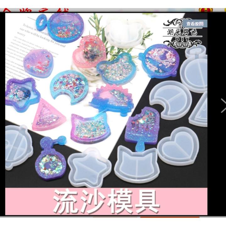 (6PCS Random style) Resin Molds Resin Shaker Mold , Crystal Silicone ...