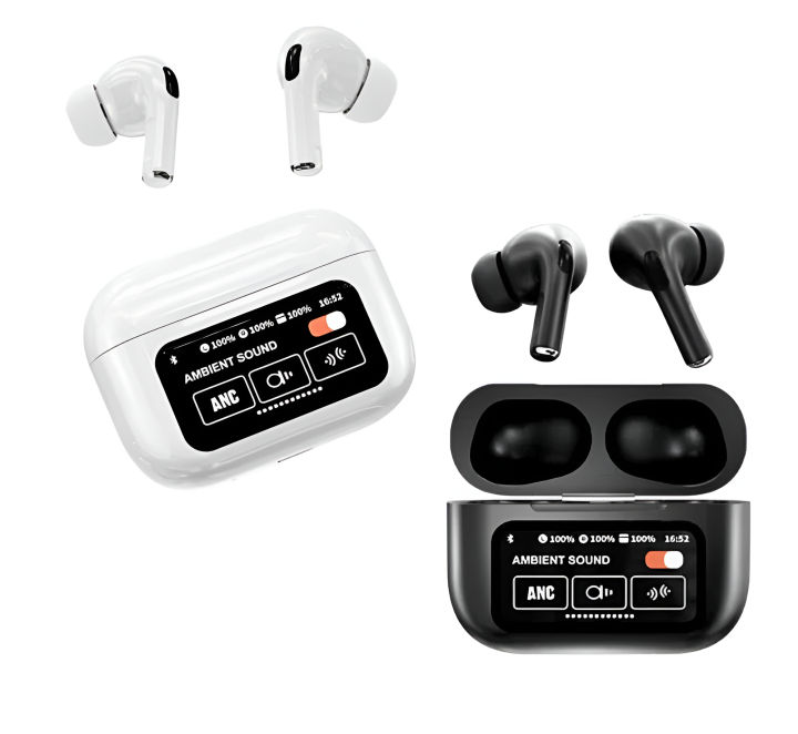A9 Pro Bluetooth Wireless Ear buds – Touchscreen AirPods with ANC ...