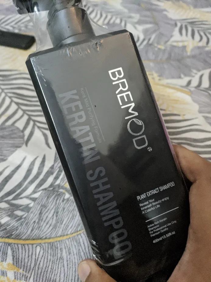 Bremod Keratin Shampoo 400ml + Keratin Conditioner 400ml Plant Extract ...
