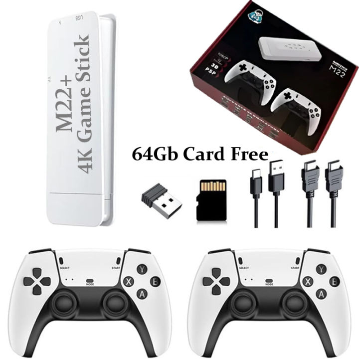 M22 Plus Pro Game Stick,64 GB 30,000 Plus games and 52 Plus Emulator ...