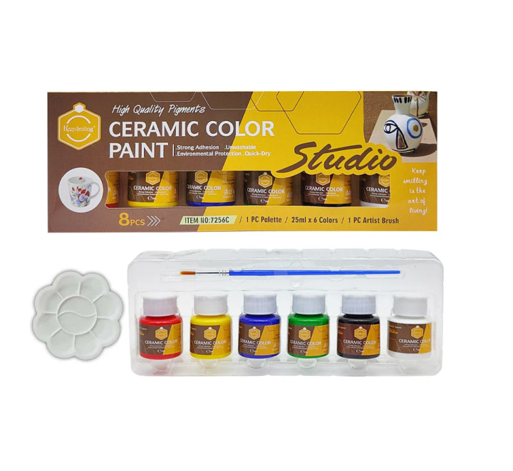 Keep Smiling Ceramic Color Paint - Pack of 6, 25 ML | Daraz.pk