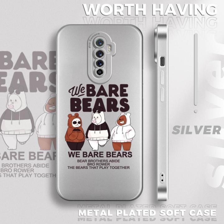 YYDS for OPPO Reno Ace / Realme X2 Pro Back Cover for Three Bears Electro Plating Frosted Lens ...