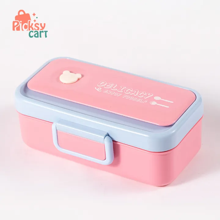 Cute Pastel 700ML Bento Lunch Box | Leakproof & Travel Friendly | Daraz.pk