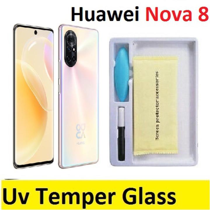 Huawei Nova 8 UV Tempered Glass Screen Protector Full Curved Protector ...