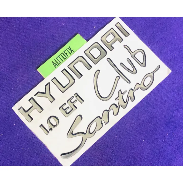 Hyundai Santro club Emblem rear PVC sticker kit 01 Set | Daraz.pk