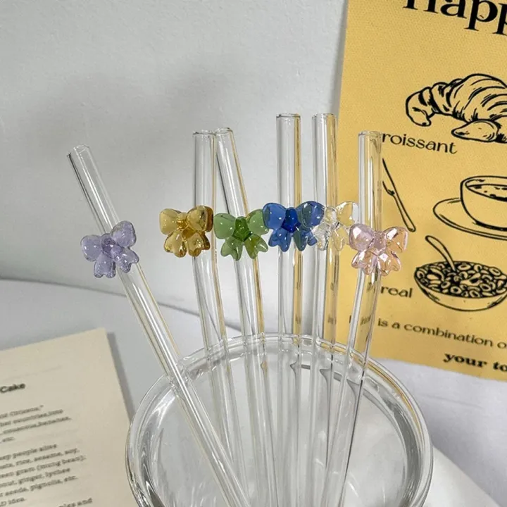 Cute Glass straw Portable Heat-resistant Eco-friendly Drinking straw ...