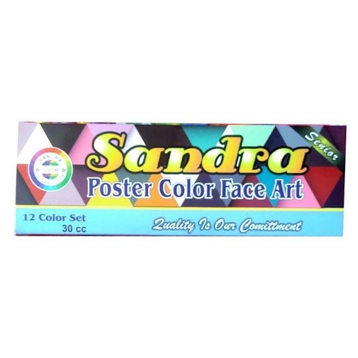 Sandra Poster Color Face Art Set 12 Colors | Daraz.pk
