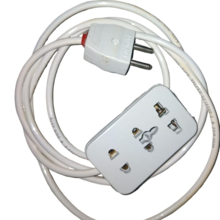 Lead 10A 3-Way Extension Board with AC 250V/10A Capacity and ...