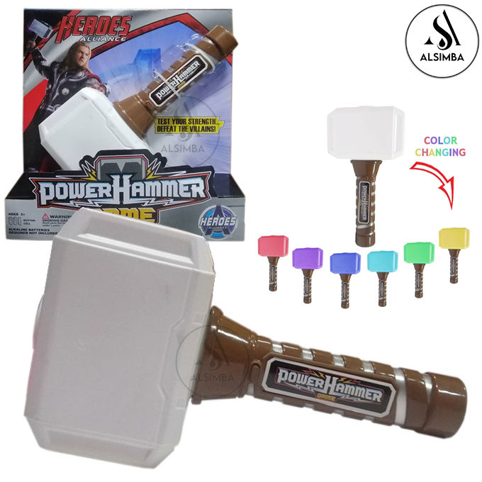 Marvel Avengers Thor Mini Hammer Color Changing LED Glowing With Lights ...