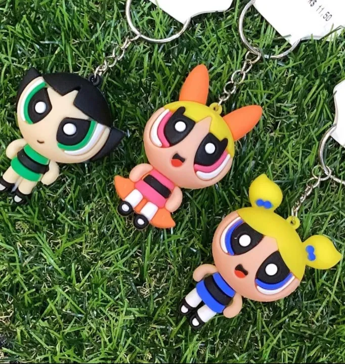 New Powerpuff Girls Keychains Bag Charm keyring - Silicon keychain ...