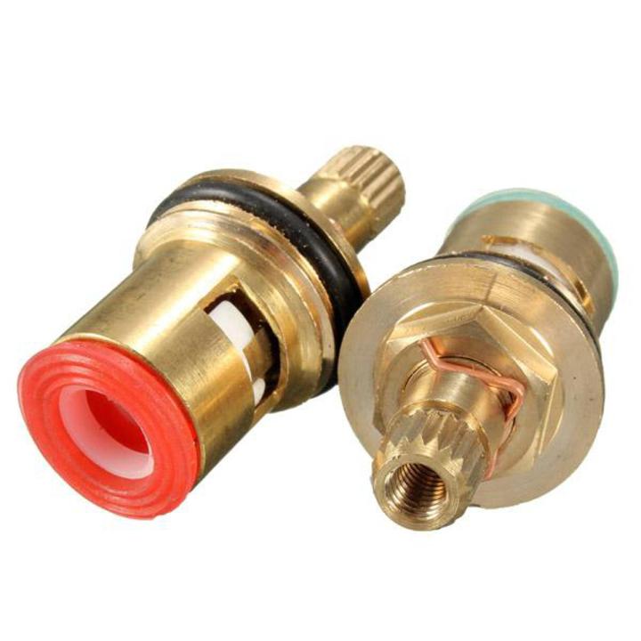 your helper 2pcs 1/2" Turn Brass Ceramic Disc Tap Valve Quarter Turn ...