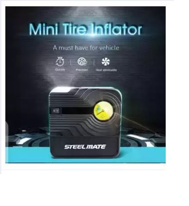 Steel Mate Portable Tire Inflator Air Compressor - PO3 12V DC Electric ...