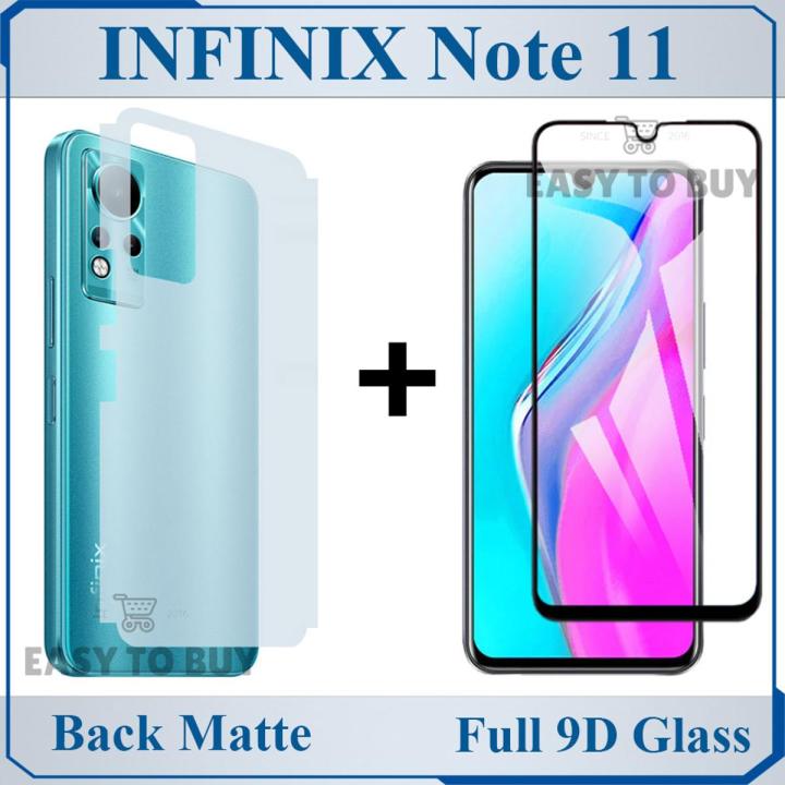Infinix Note 11 9D Glass Protector Tempered Glass Edge To Edge + Back ...