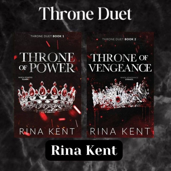 Throne duet by rina kent ( throne of power / throne of vengeance ) set ...