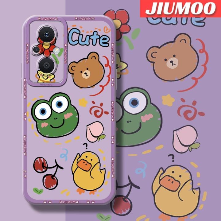 JIUMOO Case For OPPO F21 Pro 5G Case Cartoon Cute Oil Frog Thin ...