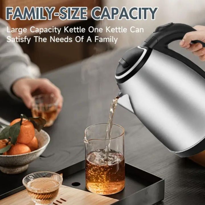 Electric Water Kettle 2L Stainless Steel – 1500W Fast Heating | Daraz.pk