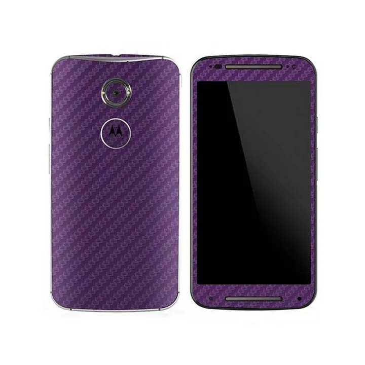 MOTO X 2ND Gen Purple Carbon Fiber Texture Mobile Skin | Daraz.pk