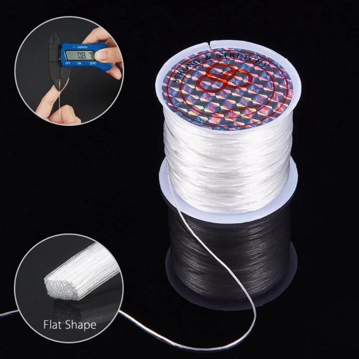 0.8mm DIY Rope Elastic Making Strong Bracelet String Fibre Wire Stretch ...